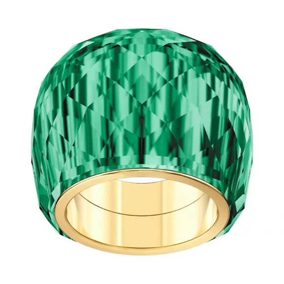 施华洛世奇/Swarovski Nirvana 戒指, 绿色, 金色调 PVD 5474365-小迈步海淘品牌官网