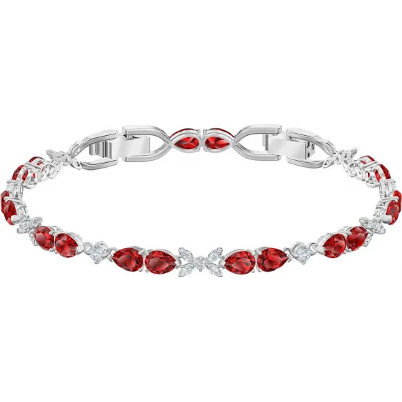 施华洛世奇/Swarovski Louison 手链, 红色, 镀铑 5495264-小迈步海淘品牌官网