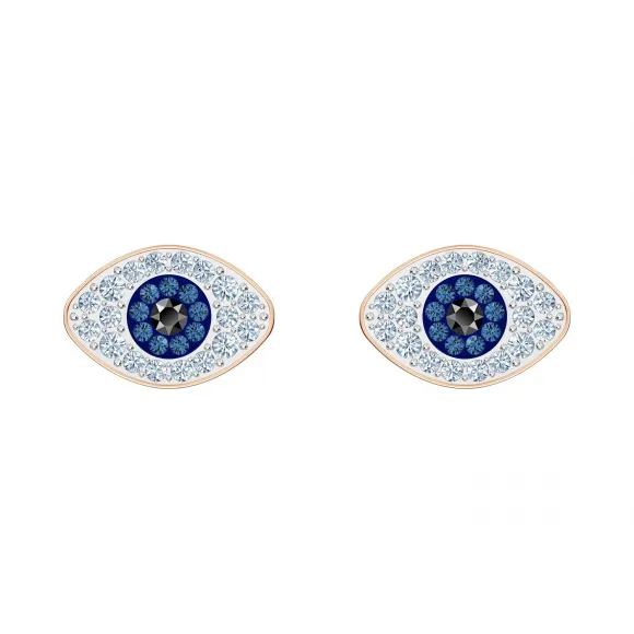 施华洛世奇/Swarovski Symbolic 耳钉, 蓝色, 镀玫瑰金色调 5510067-小迈步海淘品牌官网