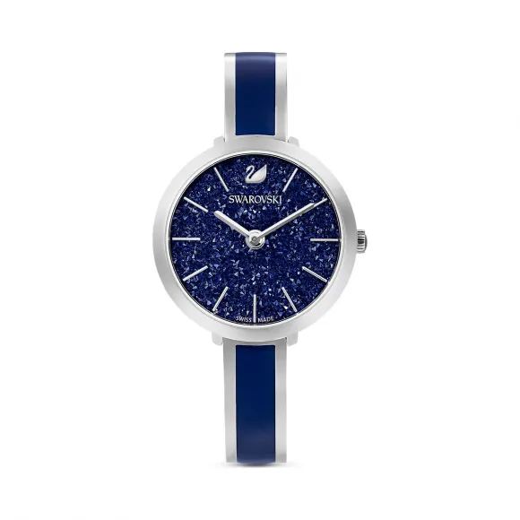 施华洛世奇/Swarovski Crystalline Delight 腕表 瑞士制造 金属手链 蓝色 不锈钢 5580533-小迈步海淘品牌官网