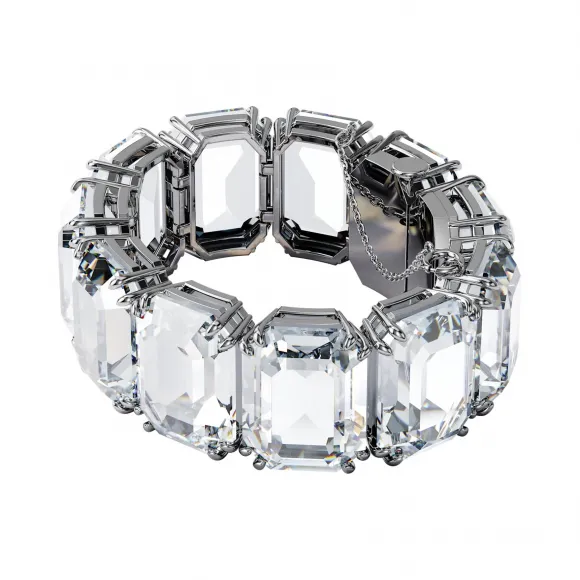 施华洛世奇/Swarovski Millenia 手链 超大仿水晶 八角形切割 白色 镀铑 5599192-小迈步海淘品牌官网