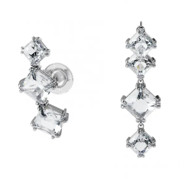 施华洛世奇/Swarovski Millenia 耳骨夹 套装（2）、不对称 白色 镀铑 5602782-小迈步海淘品牌官网