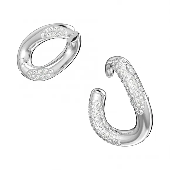 施华洛世奇/Swarovski Dextera 耳骨夹 套装（2）、不对称 白色 镀铑 5618303-小迈步海淘品牌官网