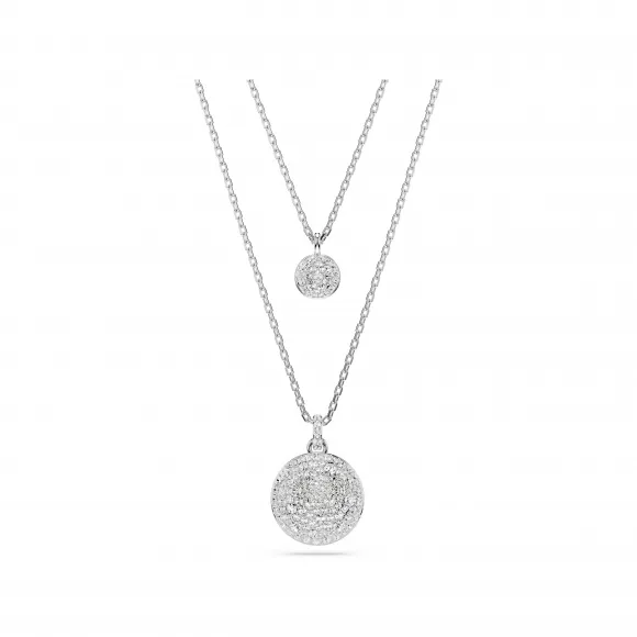 施华洛世奇/Swarovski Meteora 多层次链坠 白色 镀铑 5684244-小迈步海淘品牌官网