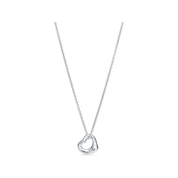 蒂芙尼/Tiffany Elsa Peretti® 系列纯银 Open Heart 项链 11 毫米 25152336 GRP06386-小 ...