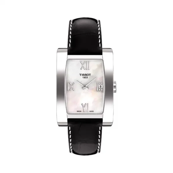 天梭 Tissot T-Lady系列 皮革 石英机芯 女表 T007.309.16.113.02-小迈步海淘品牌官网