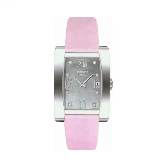 天梭 Tissot T-Lady系列 皮革 石英机芯 女表 T007.309.16.126.00-小迈步海淘品牌官网