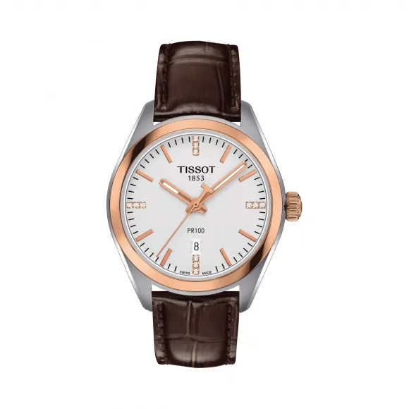 天梭 Tissot T-Classic系列 皮革 石英机芯 女表 T101.210.26.036.00-小迈步海淘品牌官网