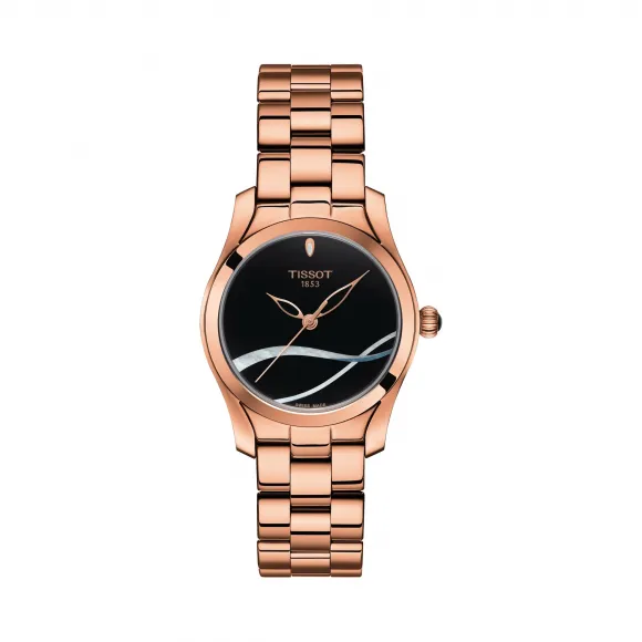 天梭 Tissot T-Lady系列 精钢镀金 石英机芯 女表 T112.210.33.051.00-小迈步海淘品牌官网