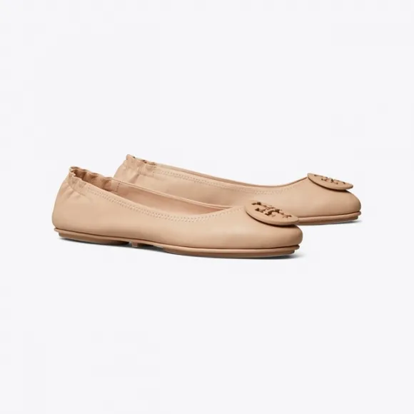汤丽柏琦/Tory Burch Minnie 皮革旅行芭蕾舞平底鞋 49350-927-小迈步海淘品牌官网