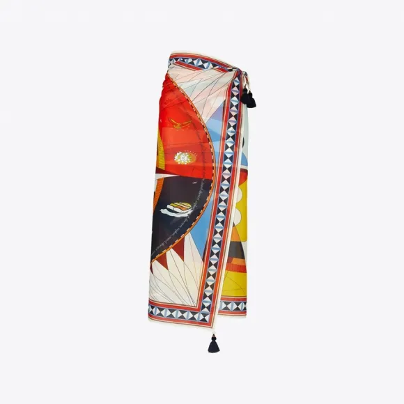 汤丽柏琦/Tory Burch 印花缠绕式半身裙 75604-804-小迈步海淘品牌官网