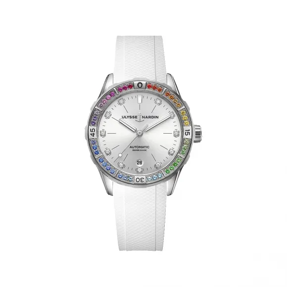 雅典/Ulysse Nardin Diver Rainbow 39MM 精钢 自动机械机芯 女表 8163-182B1LE-1A-RAIN ...