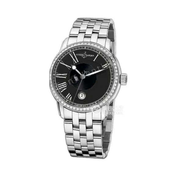 雅典/Ulysse Nardin 鎏金系列 不锈钢镶钻，镶嵌60 颗钻石 自动机械 男表 8293-122B-7-422-小迈步海淘品牌官网