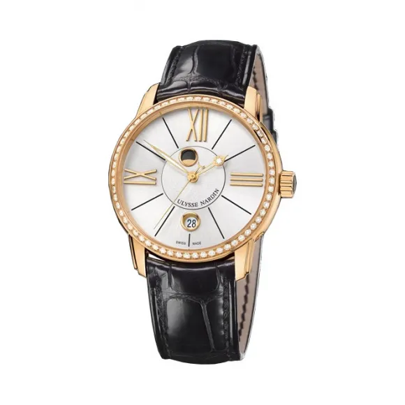 雅典/Ulysse Nardin 鎏金系列 18k玫瑰金镶钻 自动机械 男表 8296-122B-2-41-小迈步海淘品牌官网