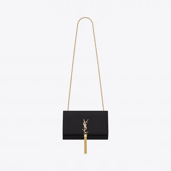 伊夫圣罗兰/Yves Saint laurent 经典中号kate monogram黑色皮革流苏手袋 354119C150J10-小迈步海淘品牌官网