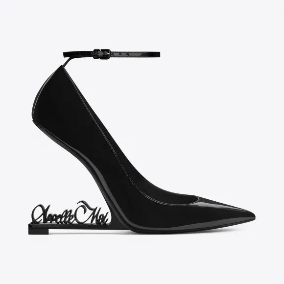 伊夫圣罗兰 Yves Saint Laurent Opyum 105黑色漆皮和call Me鞋跟 492850d6c001000 小迈步海淘品牌官网