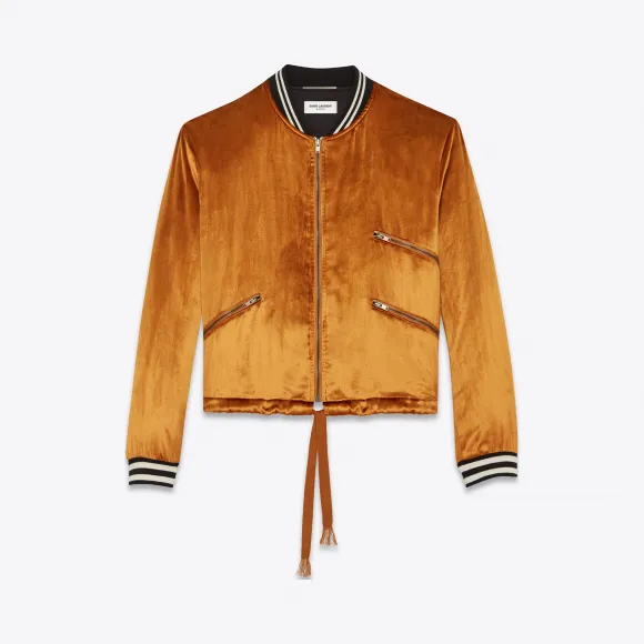 伊夫圣罗兰/Yves Saint laurent Varsity jacket with three pockets in li-小迈步海淘品牌官网