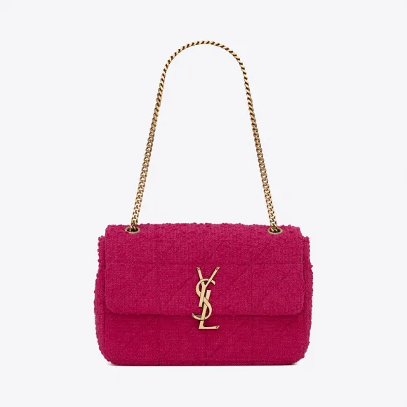 伊夫圣罗兰/Yves Saint laurent JAMIE中号“CARRÉ RIVE GAUCHE”混纺粗花呢手袋 6348202RL379013-小迈步海淘品牌官网