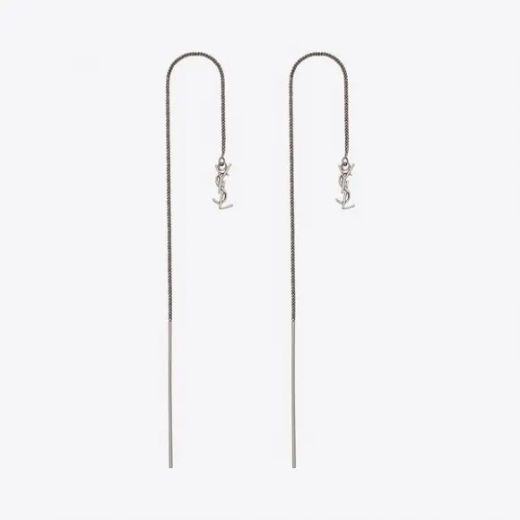 伊夫圣罗兰/Yves Saint laurent OPYUM ysl字母长螺纹金属耳环 635450Y15008126-小迈步海淘品牌官网