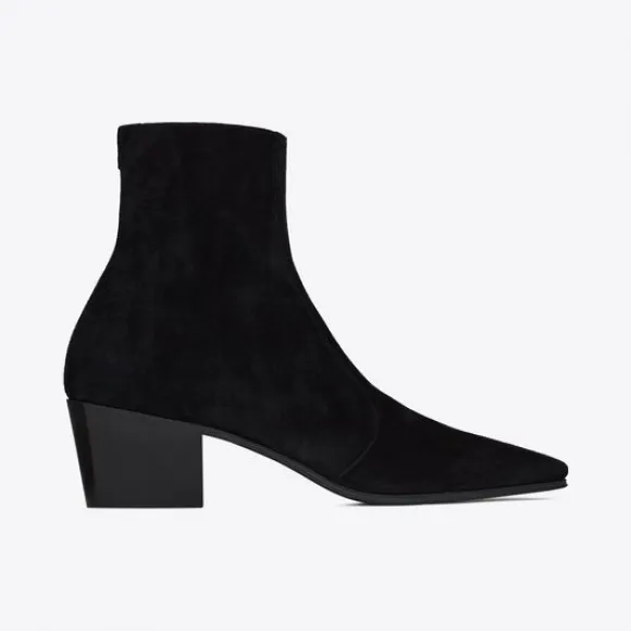 伊夫圣罗兰 Yves Saint Laurent Vassili绒面拉链靴 66917727d001000 小迈步海淘品牌官网